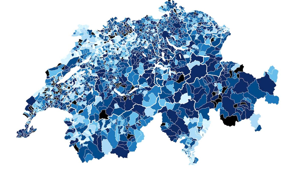 Grosse interaktive Übersicht: In über 200 Schweizer Gemeinden gibt es keine einzige leere ...